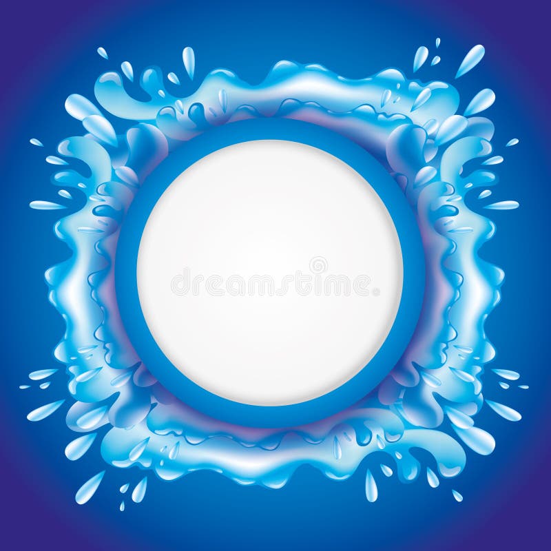 Water splash stock vector. Illustration of border, natural - 39721317