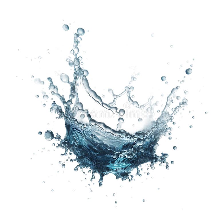Water Splash Visual with White Background Stock Illustration ...