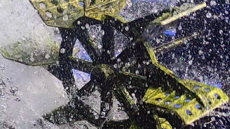 Water Splashes on the Road from the Wheels Stock Footage - Video of ...