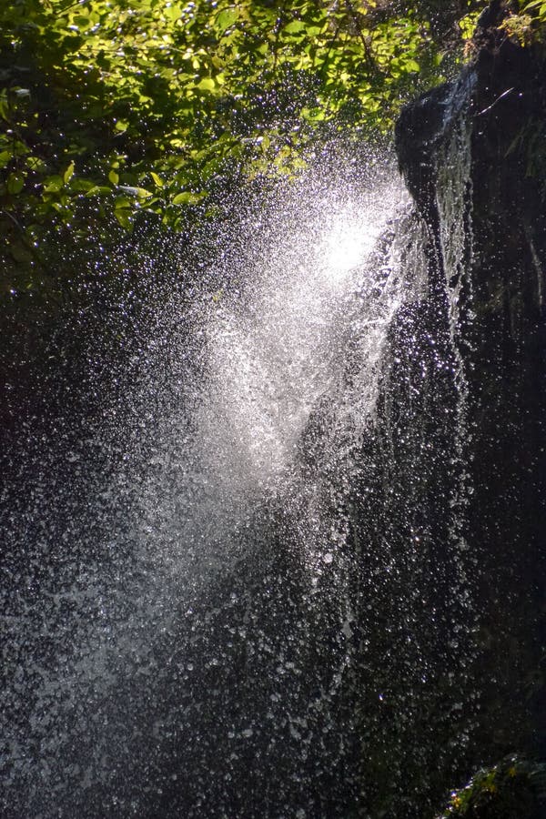 Water Splash Waterfall stock photo. Image of isolated - 166815178