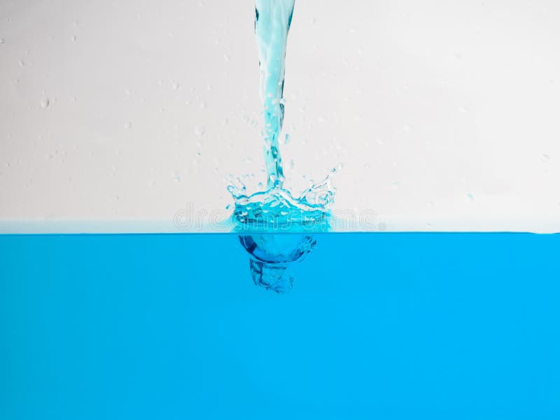 Water Splash or Water Wave with Bubbles of Air on the Background ...