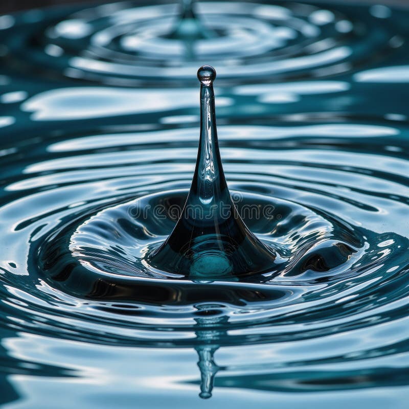 Water Splash Wave with Forced Perspective in Abstract Style Stock ...