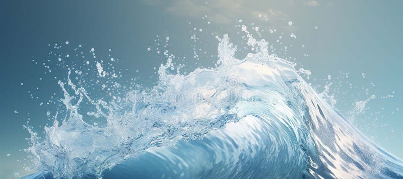 Water Splash Waves Background, Clear, Fresh, Aqua Stock Illustration ...
