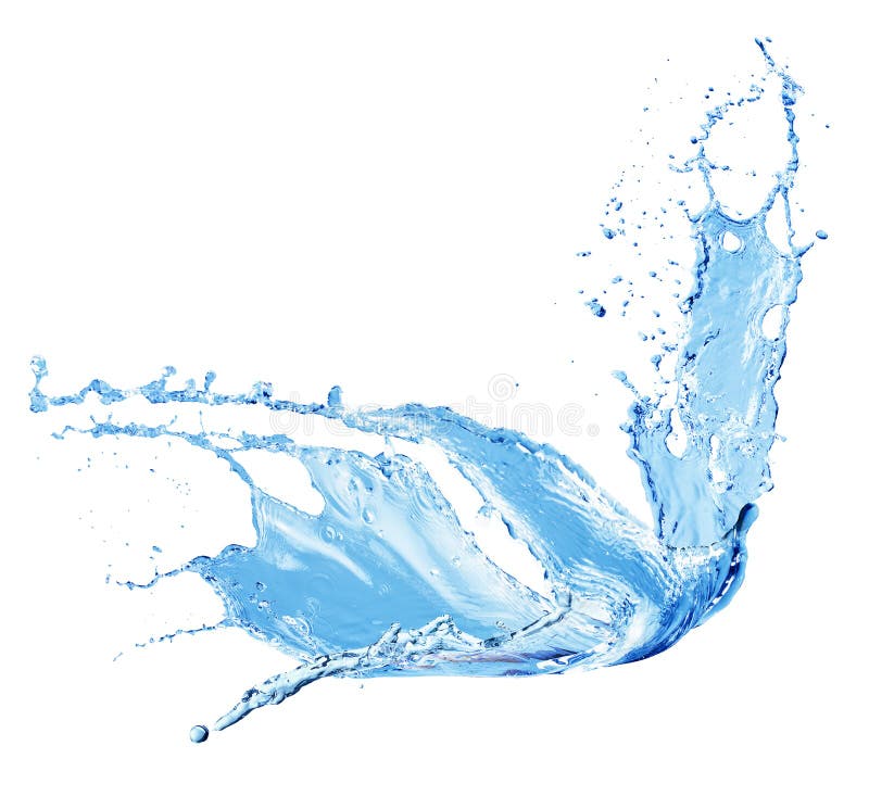 Water Splash on a White Background Stock Photo - Image of blue, liquid ...