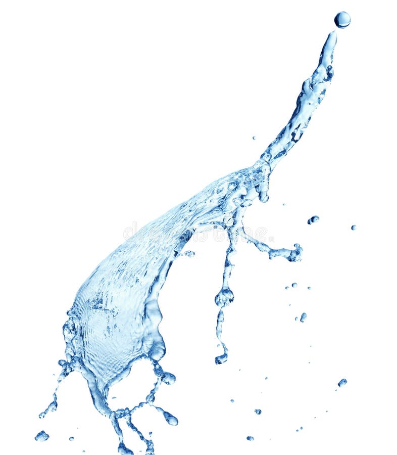 Water Splash on a White Background Stock Image - Image of splashing ...