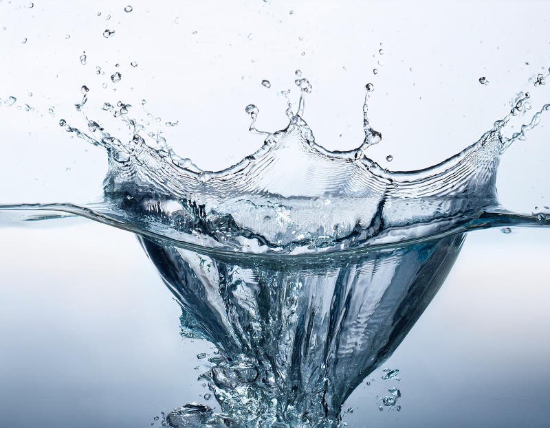 Water Splash on White Background Stock Illustration - Illustration of ...