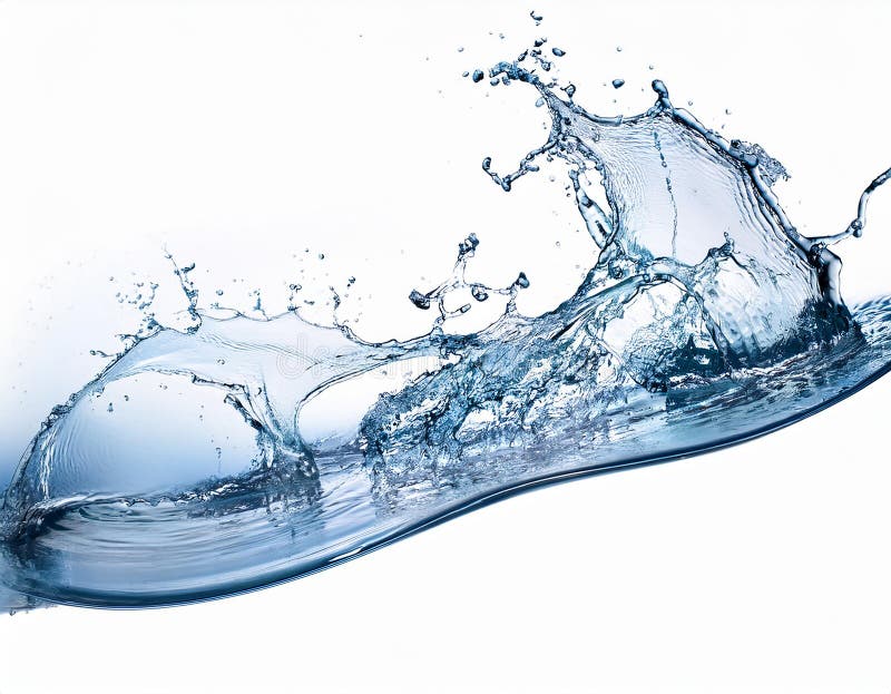 Water Splash on White Background Stock Illustration - Illustration of ...