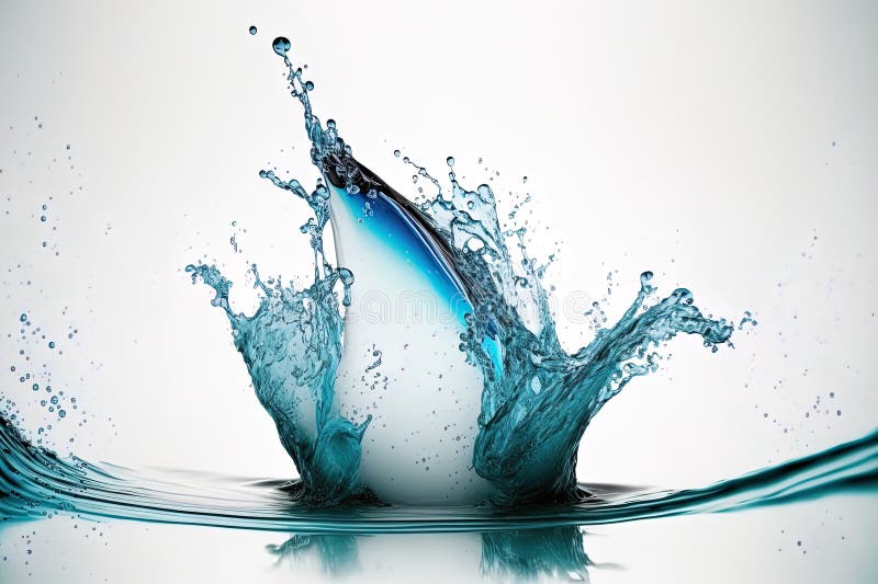 Water splash on white stock illustration. Illustration of energy ...