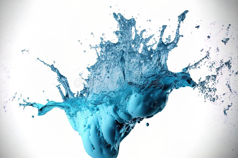 Water splash on white stock illustration. Illustration of drop - 272562801
