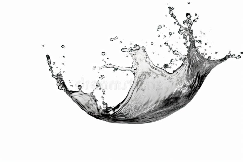 Water splash on white stock illustration. Illustration of clear - 290703985