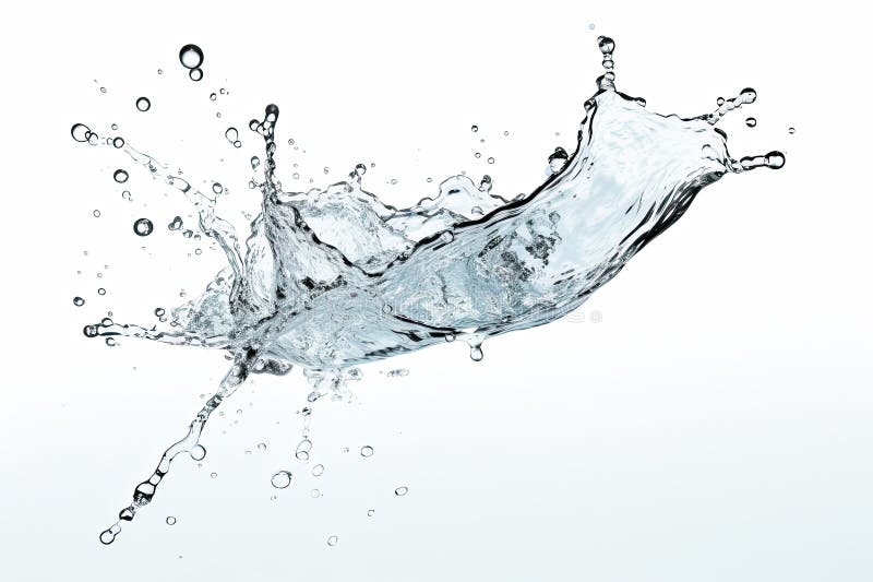 Water splash on white stock illustration. Illustration of clear - 290703985