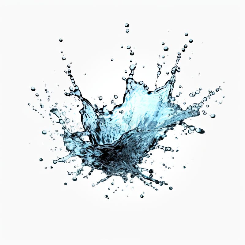 Water splash on white stock illustration. Illustration of clear - 290703985