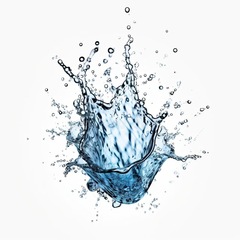 Water splash on white stock illustration. Illustration of clear - 290703985