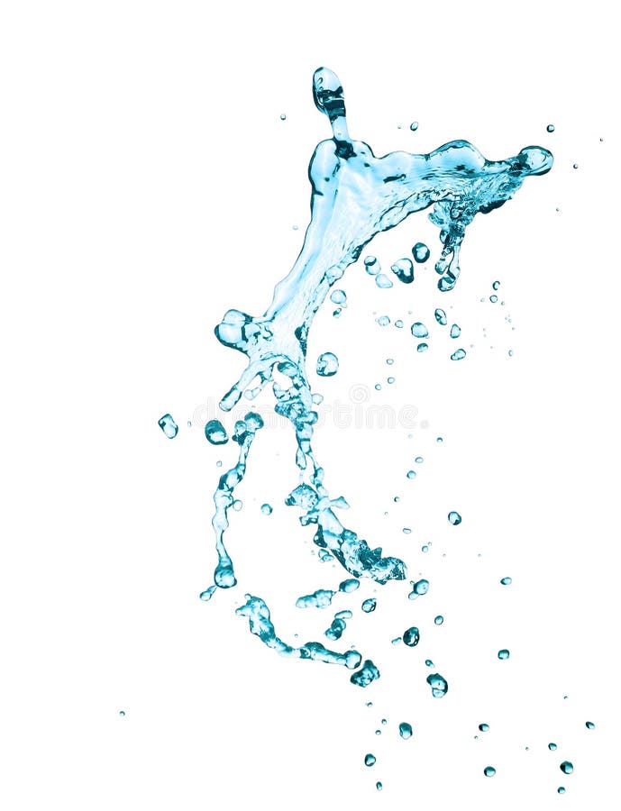 Water splash on white stock image. Image of isolated - 219392593