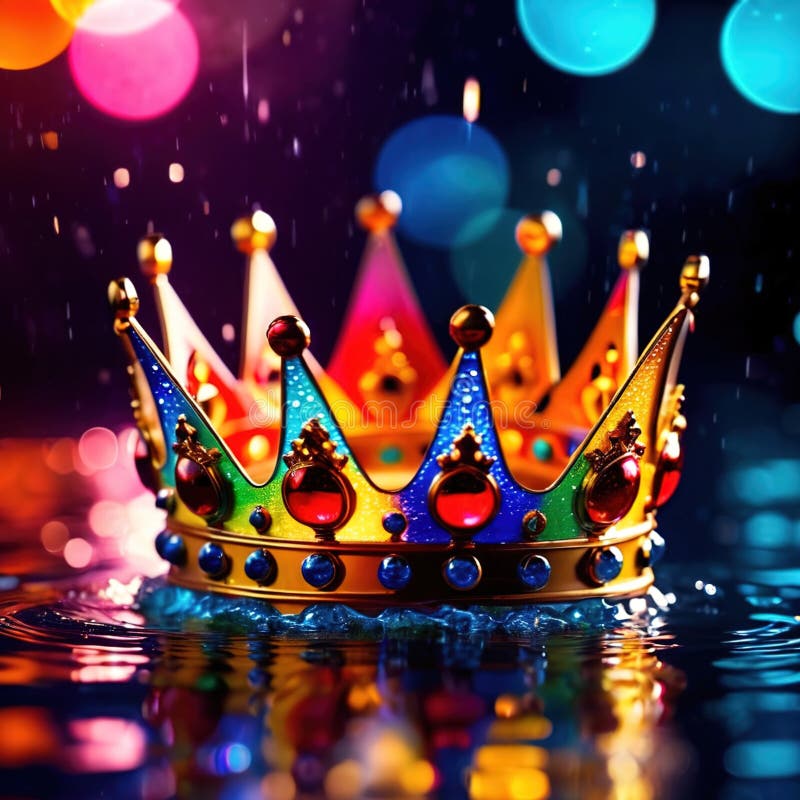 Water Splashed in the Shape of a Crown. the Surface of the Water Has ...