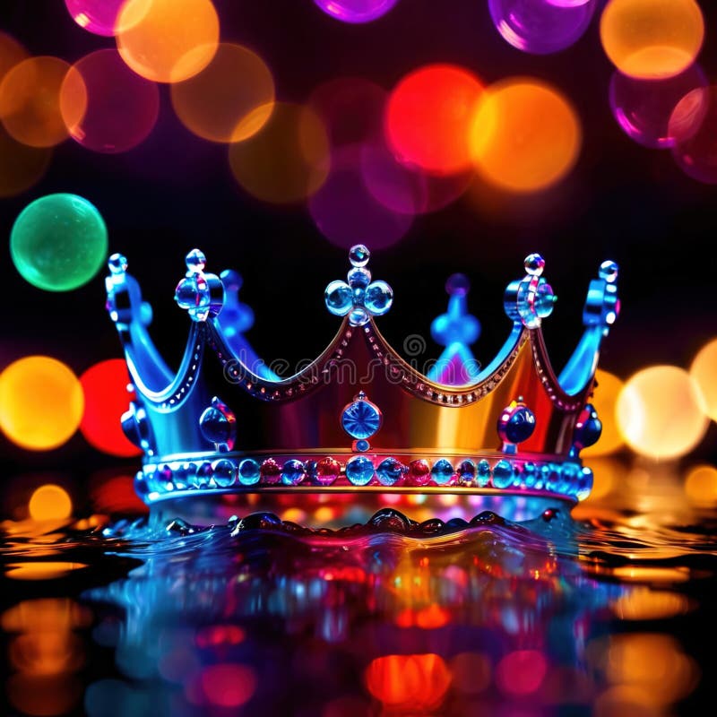Water Splashed in the Shape of a Crown. the Surface of the Water Has ...