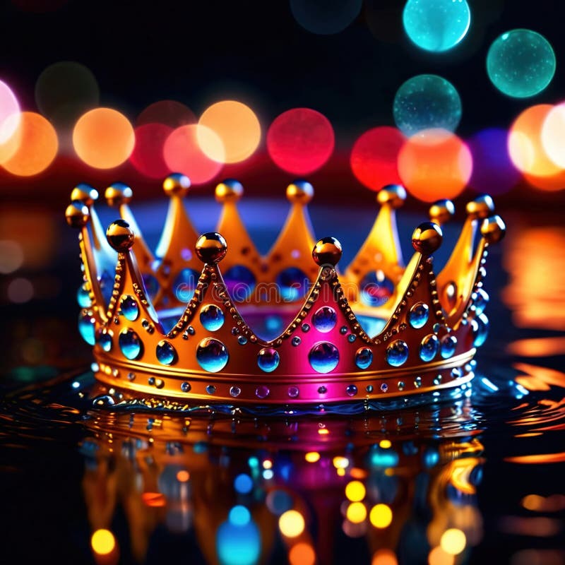 Water Splashed in the Shape of a Crown. the Surface of the Water Has ...