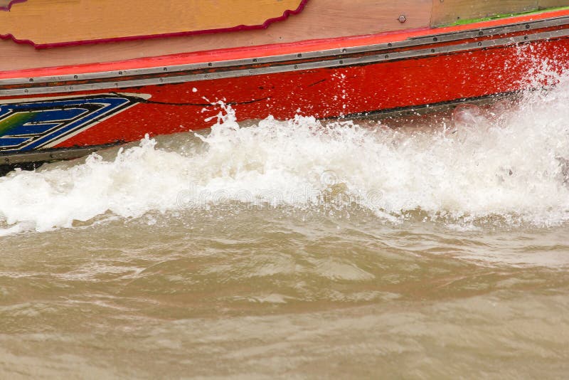 Water Splashed from a Speed Boat in the River Stock Photo - Image of ...