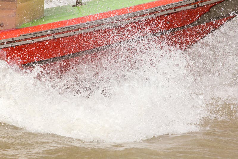 Water Splashed from a Speed Boat in the River Stock Image - Image of ...