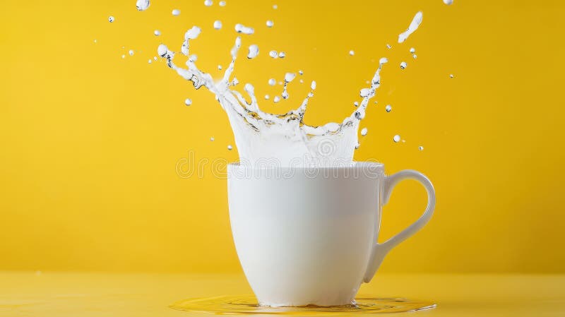 Water Splash White Cup Refreshing Drink Minimalism Stock Photos - Free ...