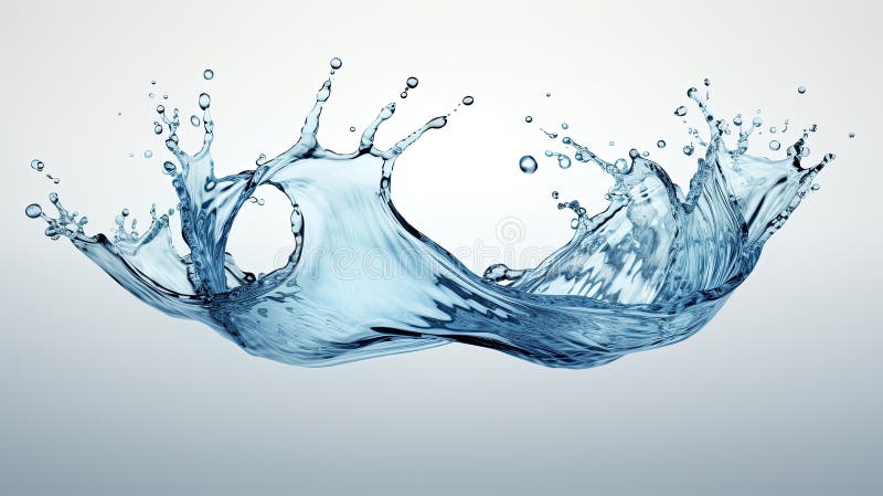 Water Splashes and Drops on Light Background Stock Image - Image of ...