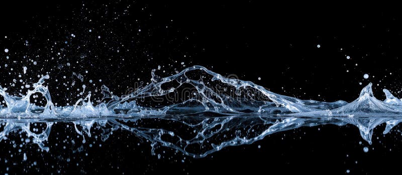 Water Splashes Forming Intricate Patterns and Shapes, Showcasing Fluid ...