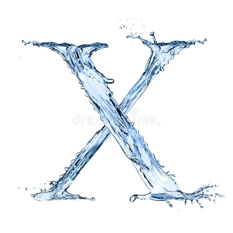 Metal Letter & Water Drops - Letter X Stock Photo - Image of alphabet ...