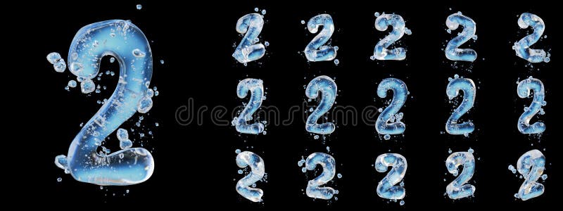 Water Splashes Letter Isolated on White Background. Abstract Liquid ...