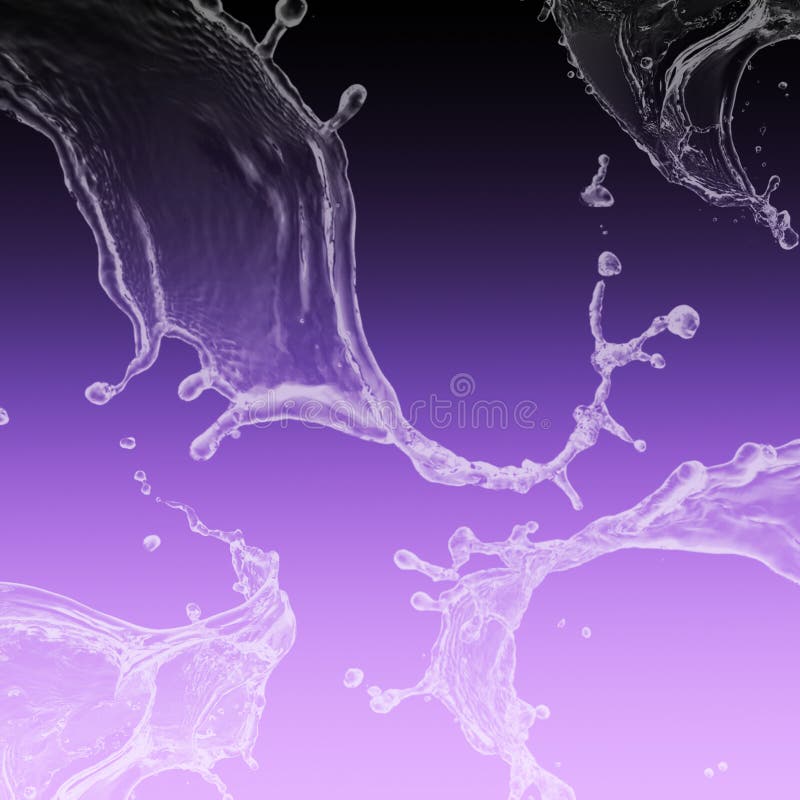 Water Splashes Splash, Water Drops On Colored Background Stock ...