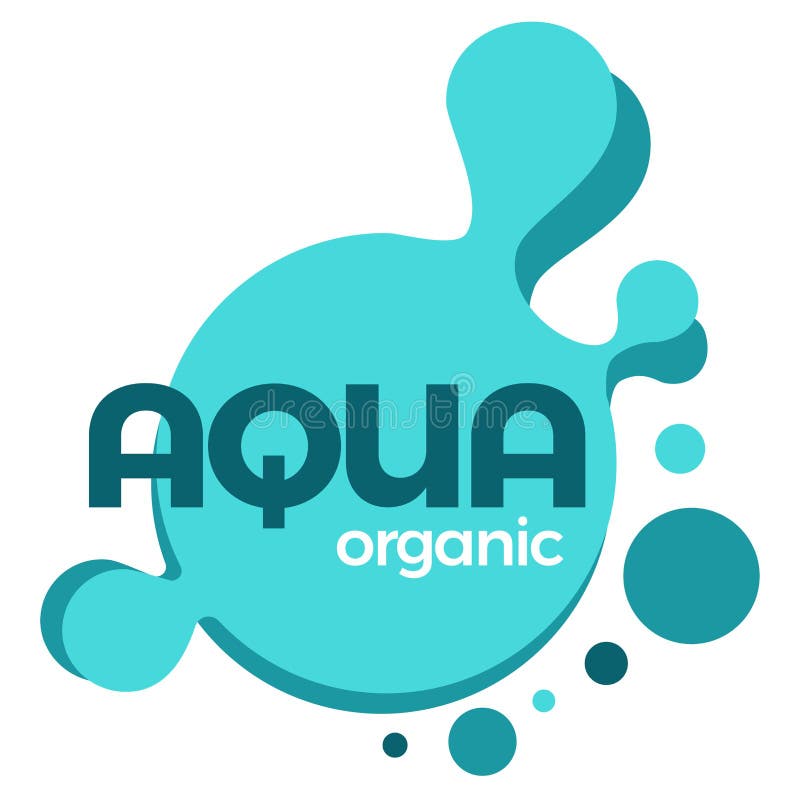 Water Splashes and Text Samples Logos and Emblems Set Vector Isolated ...