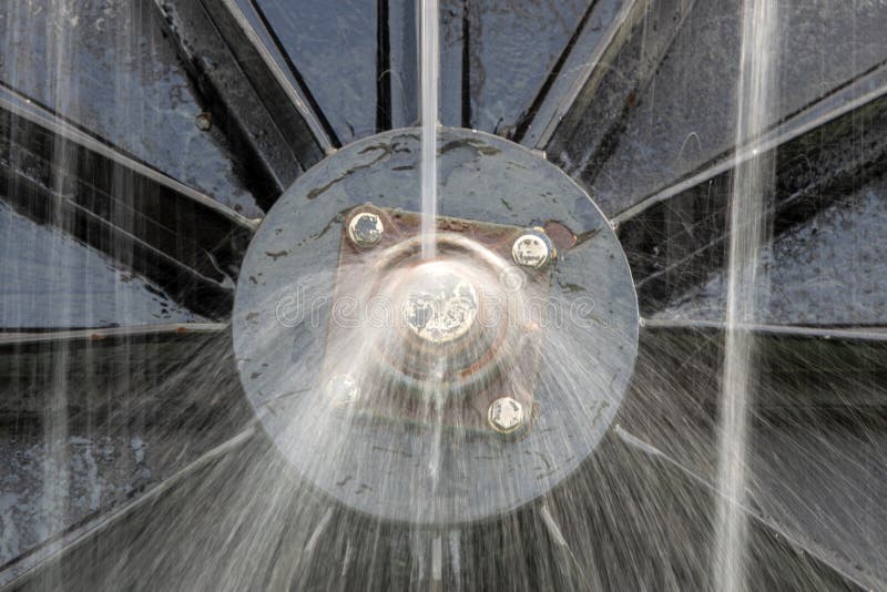 Water Splashing on the Artwork Waterwiel at the Nemo Science Museum ...