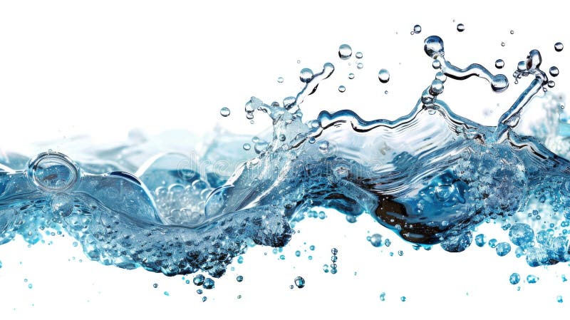 Water Splashing on a Clean White Background, Suitable for Various ...