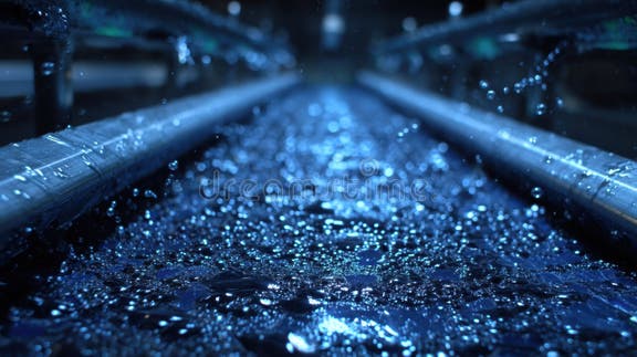 Water Splashing on Conveyor Belt in Algae Based Epoxy Curing Process ...