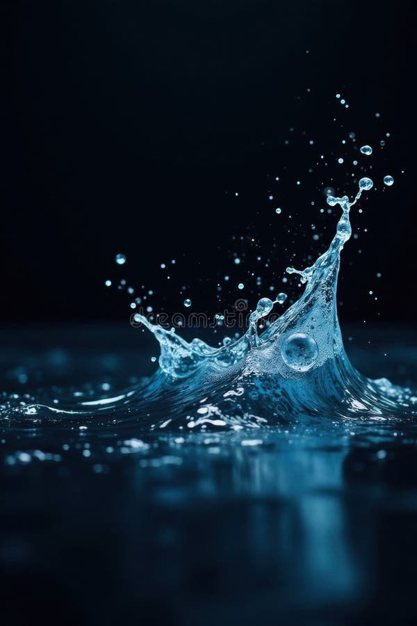 Water Splashing, Dark Background, Dynamic Texture, Drop, Photography ...