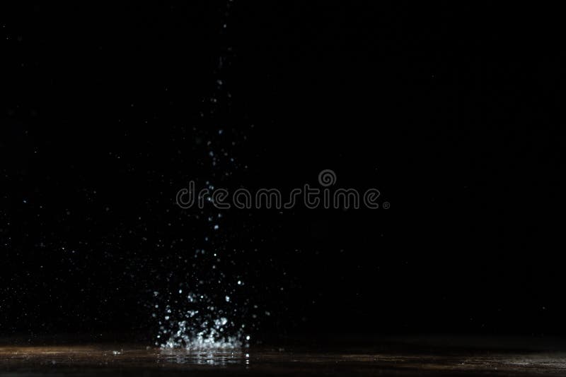 Water Splashing Down a Wooden Backdrop, Empty Space Stock Illustration ...