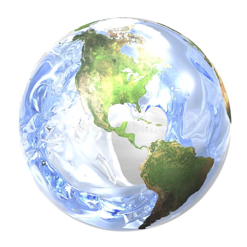 Water splashing in earth. stock illustration. Illustration of round ...