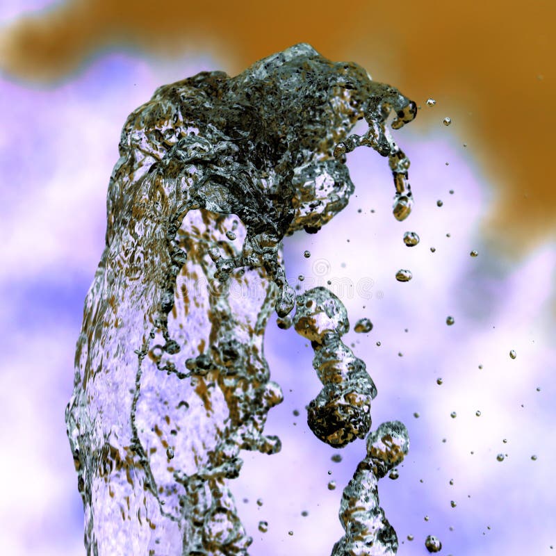Water Splashing in Inversion As an Abstract Background Stock Image ...