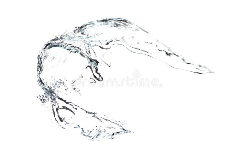 Water Splashing Isolated on White Background. Pure Water Stock Photo ...