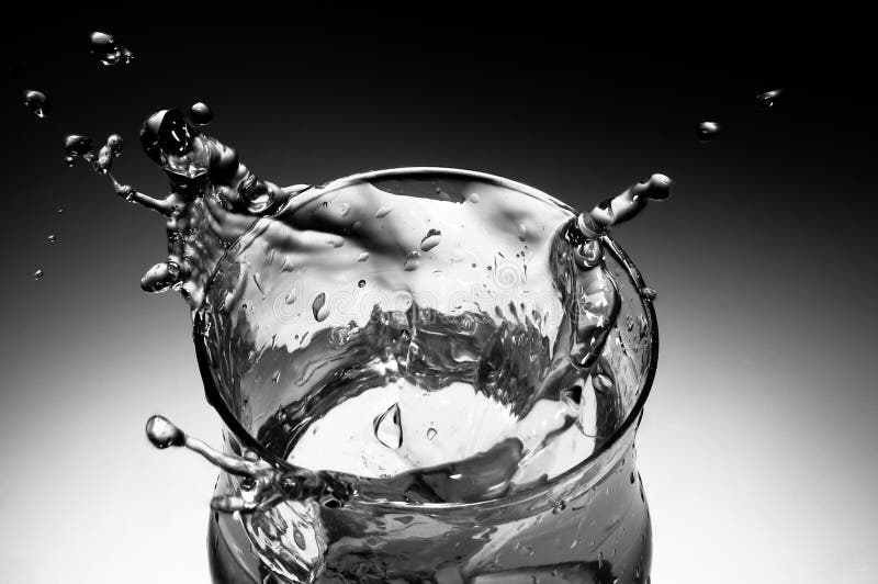 Water Splashing Out of a Glass Stock Photo - Image of smooth, drink ...