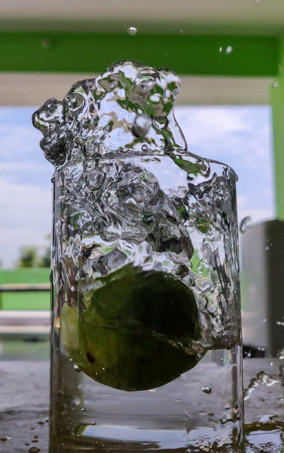 Water Splashing Out of a Glass. Stock Photo - Image of splashing, water ...