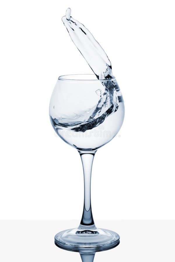 Water Splashing Out of Glass with Water Stock Photo - Image of flowing ...