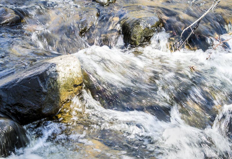 Water Splashing Over Rocks stock image. Image of brook - 78694931