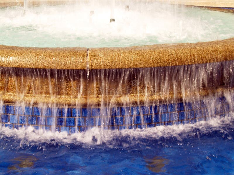 Water Splashing and Overflowing in Fountain Stock Photo - Image of blue ...