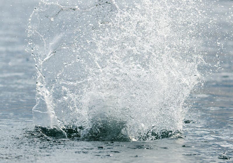 Water Splashing from a Stone in the River Stock Image - Image of river ...