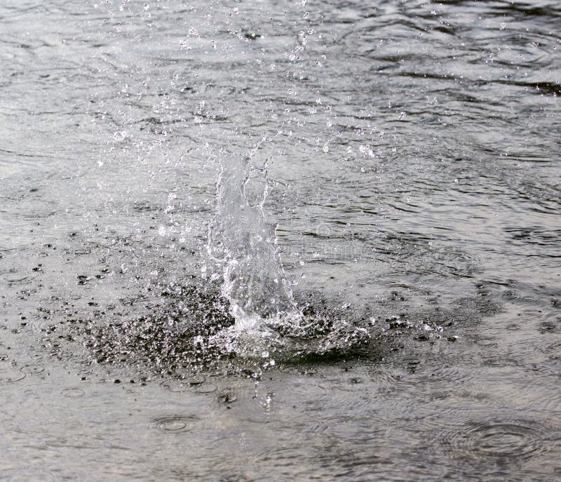 Water Splashing from a Stone in the River Stock Image - Image of ...