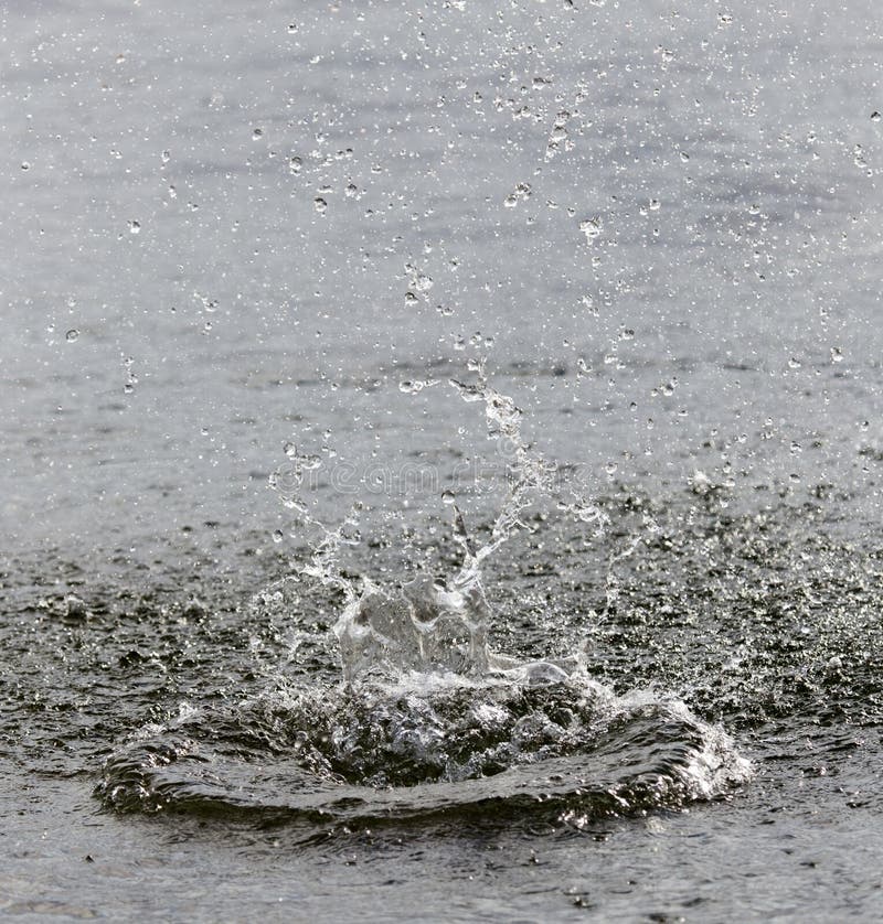 Water Splashing from a Stone in the River Stock Image - Image of nature ...