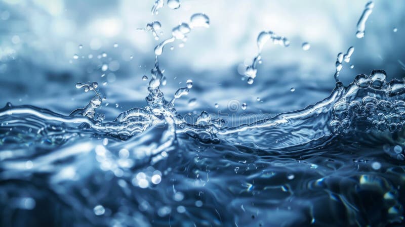 Water Splashing on the Surface of a Lake Stock Photo - Image of texture ...