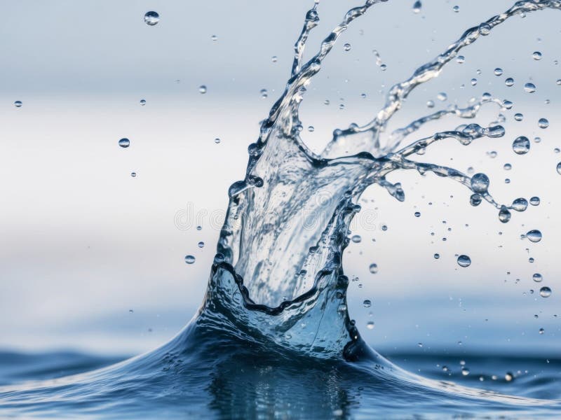 Water is Splashing Upwards Creating Interesting Shapes with Drops ...