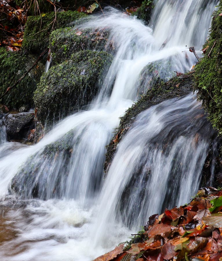 Water Splashing in a Waterfall in the Black Forest of Germany Stock ...