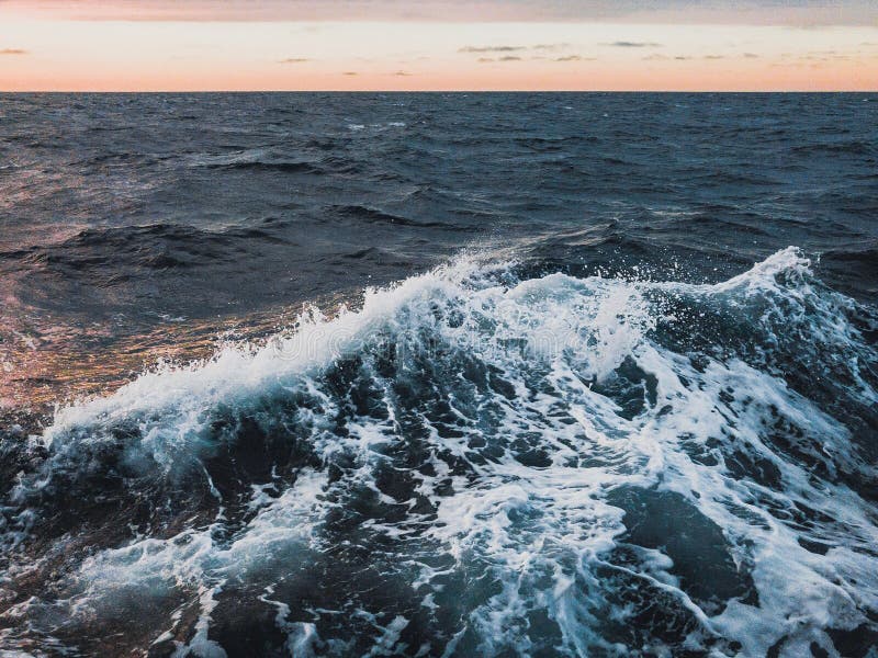 Water Splatter at Sea Shot from the Deck of the Ship Stock Image ...